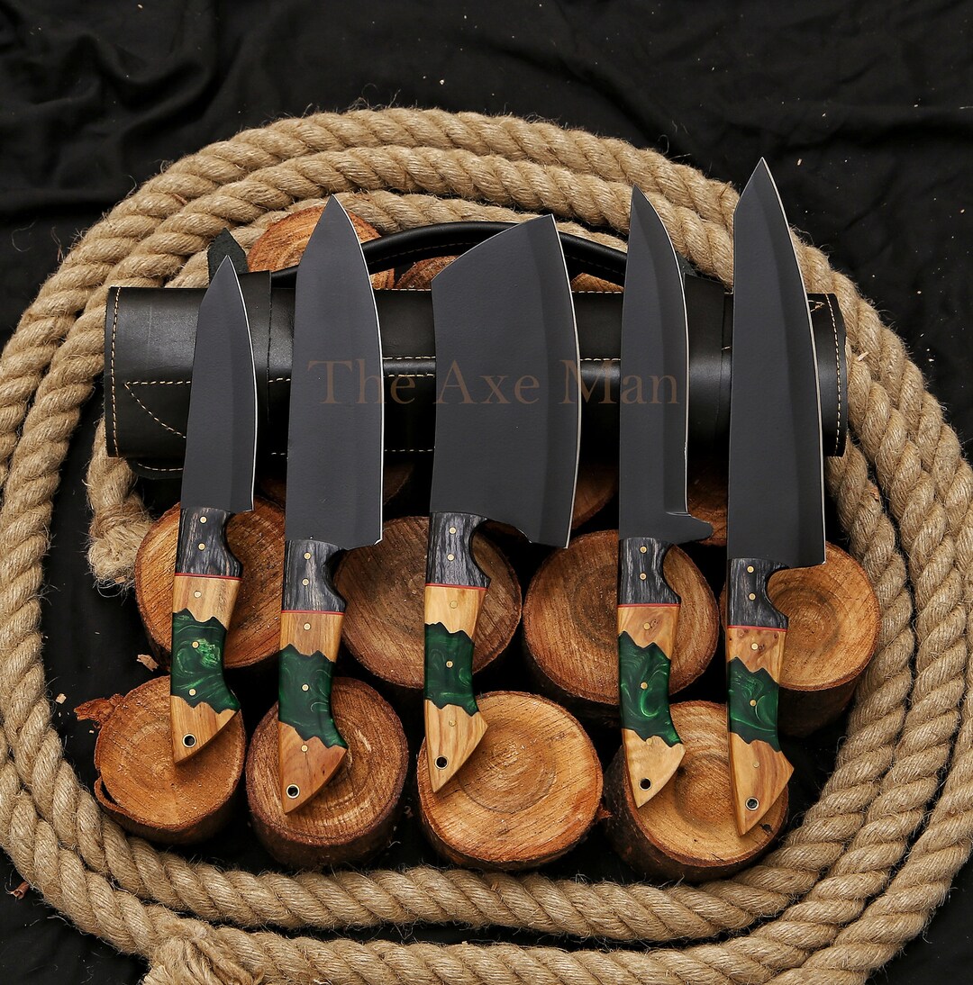 FULL TANG Hand Forged Coating Carbon Steel Chef's Knife - Etsy