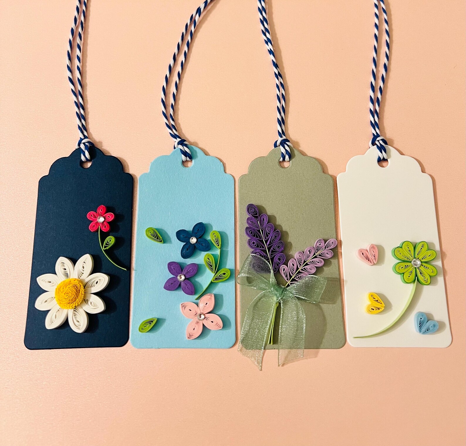 Paper Tag With Quilling Gift Tag, 4 Count - Etsy