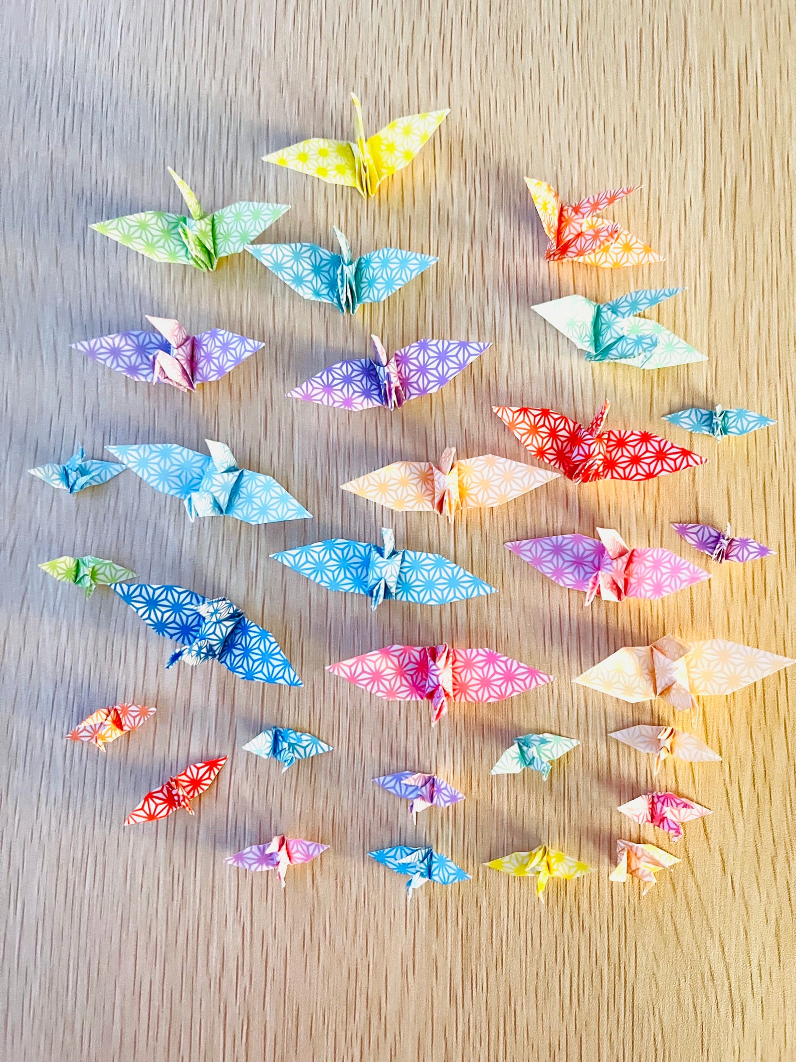 Set of 5 Bottle-micro Origami Cranes in a Bottle-glass - Etsy