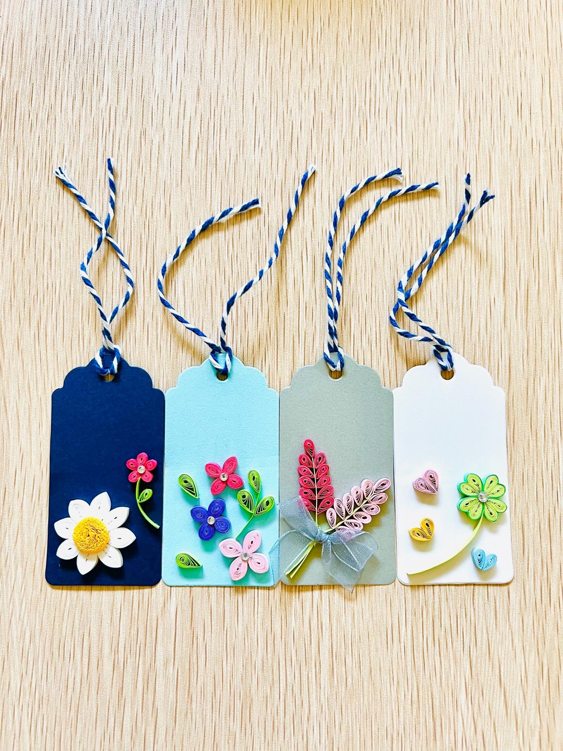 Paper Tag With Quilling Gift Tag, 4 Count - Etsy
