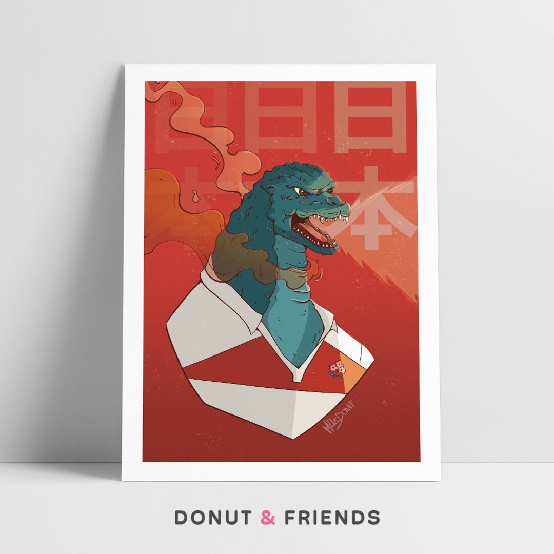 Japan Poster Godzilla New Generation Rugby - Etsy