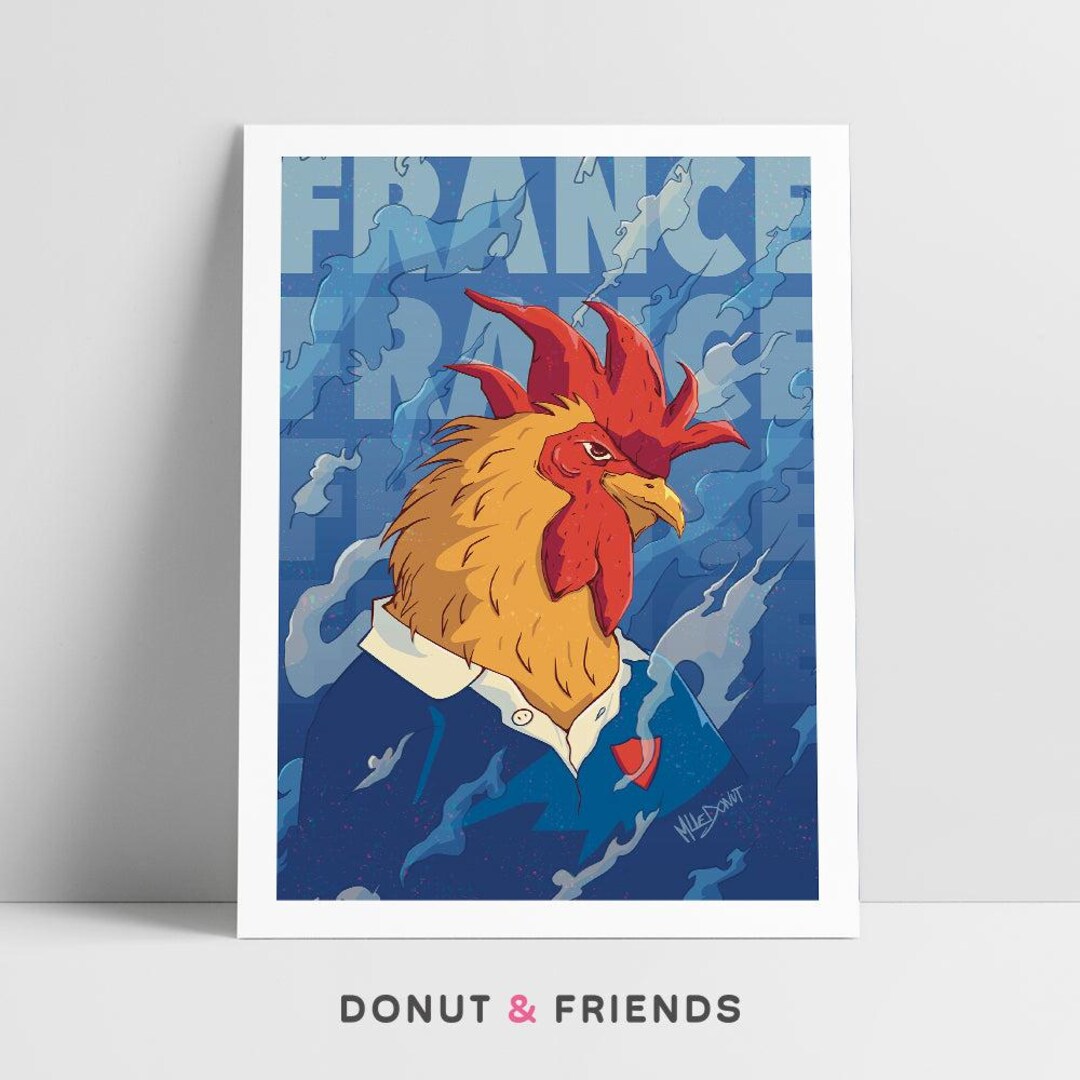 France Poster Rooster New Generation Rugby - Etsy