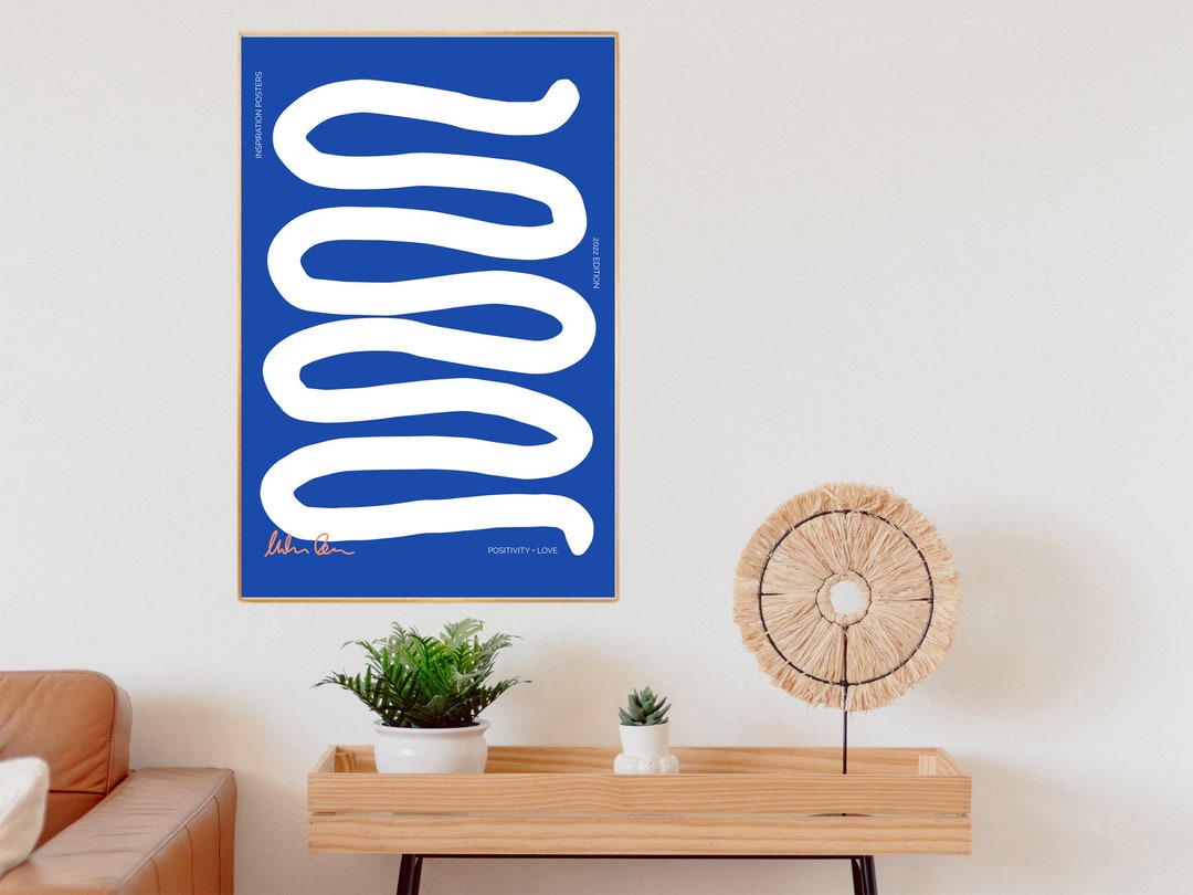 Klein Blue Poster Vintage Art Print Reproduction Abstract - Etsy