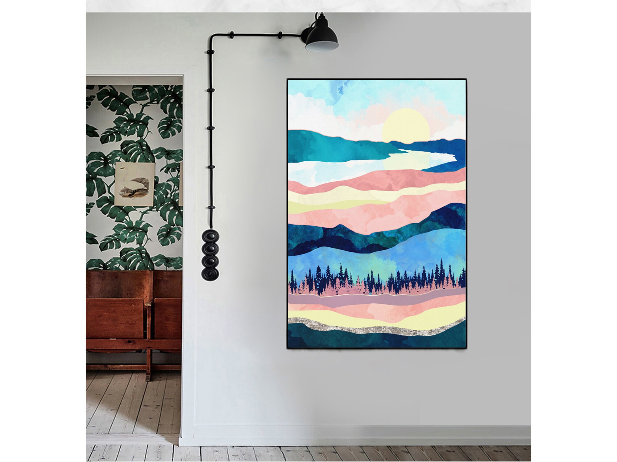 Morandi Abstract Landscape Poster Vintage Art Print Reproduction ...