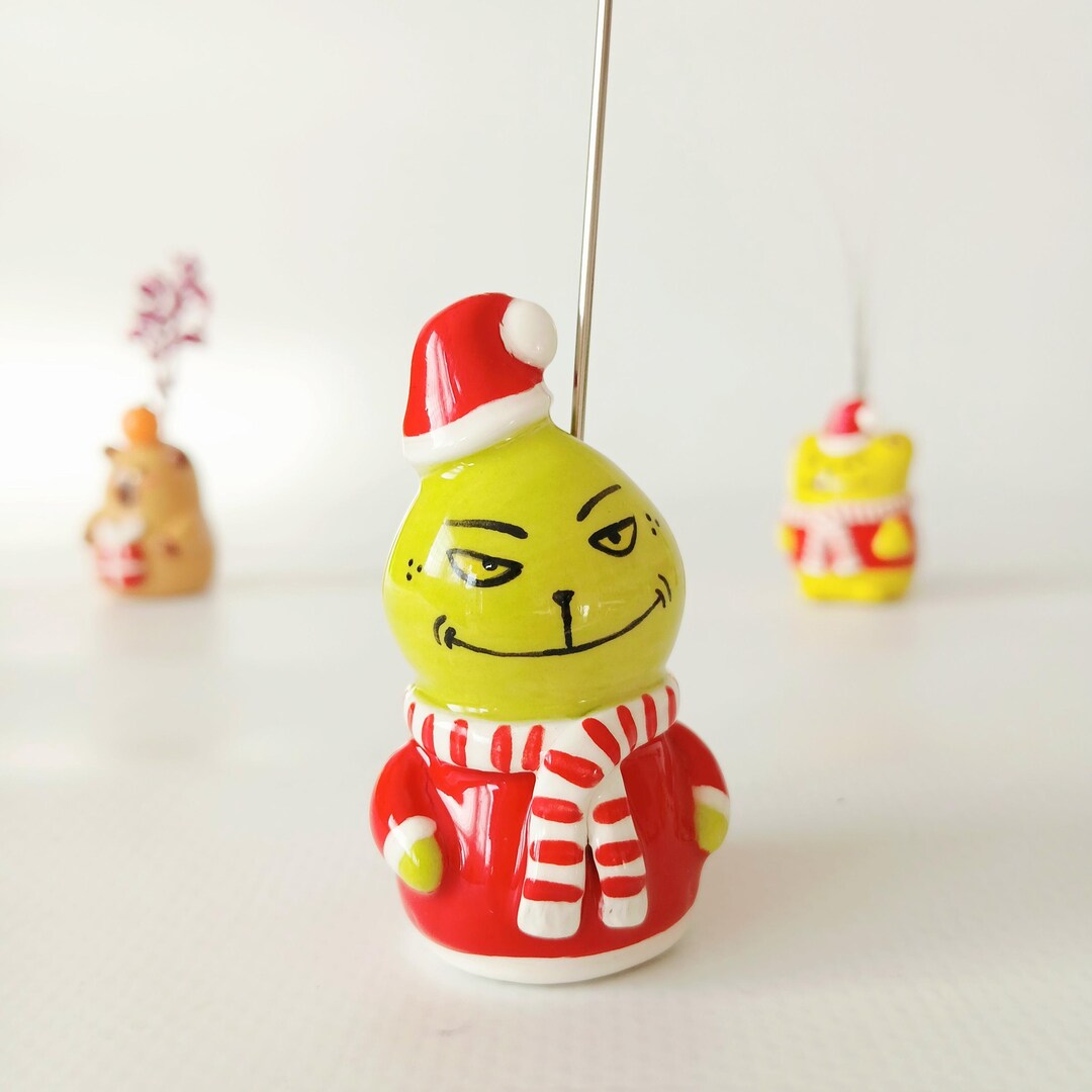 Grinch, Capybara and Winnie the Pooh Christmas Figure Mini Ceramic Vase ...