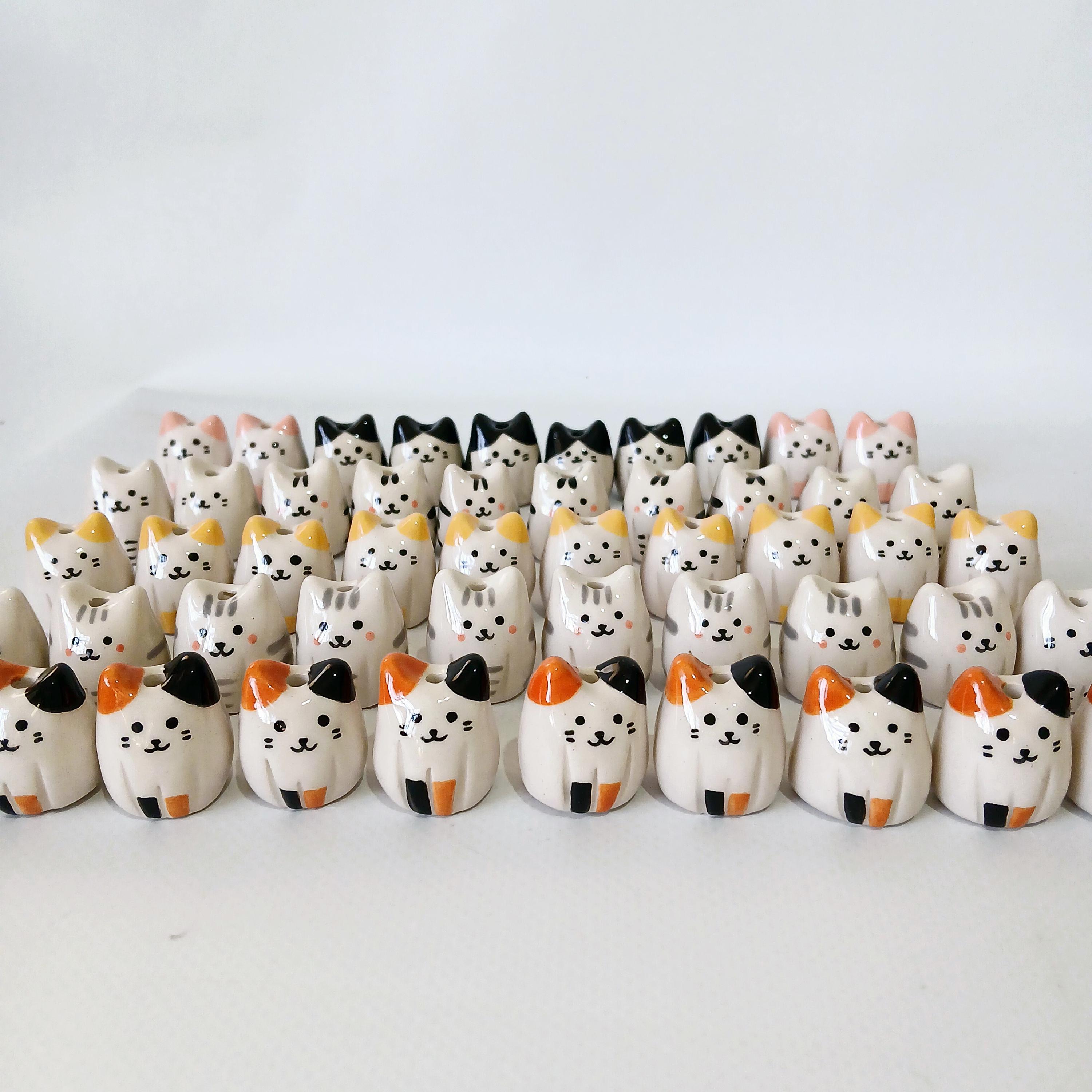 Cute Cat Mini Vase, Cat Whiskers Vase, Tiny Kitty Vase, Cat Figurine ...