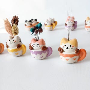 Cute Cat Mini Vase, Cat Whiskers Vase, Tiny Kitty Mug Vase, Cat Lover ...