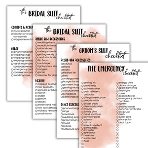 Wedding Checklist Peach Color Design Printable Download and Editable ...