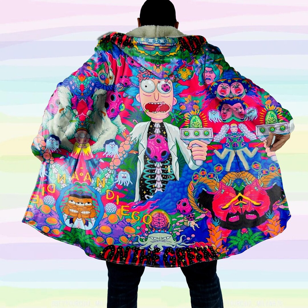 Rick and Morty Hooded Cloak, Rick and Morty Hooded Jacket, Festival ...