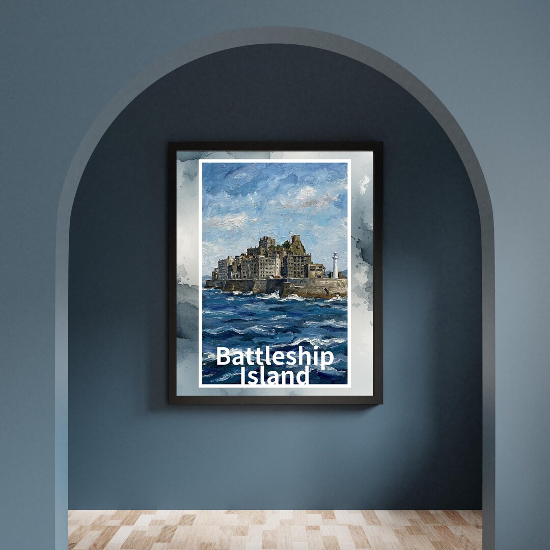 Battleship Island Poster Hashima Island Japanese Industrial Heritage ...