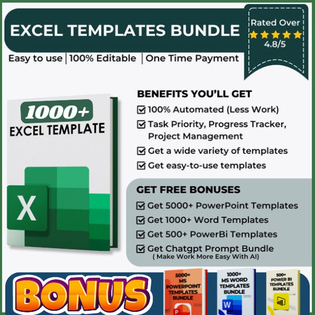 1000 Excelsheet Templates, Excel Spreadsheets, Business Spreadsheet ...