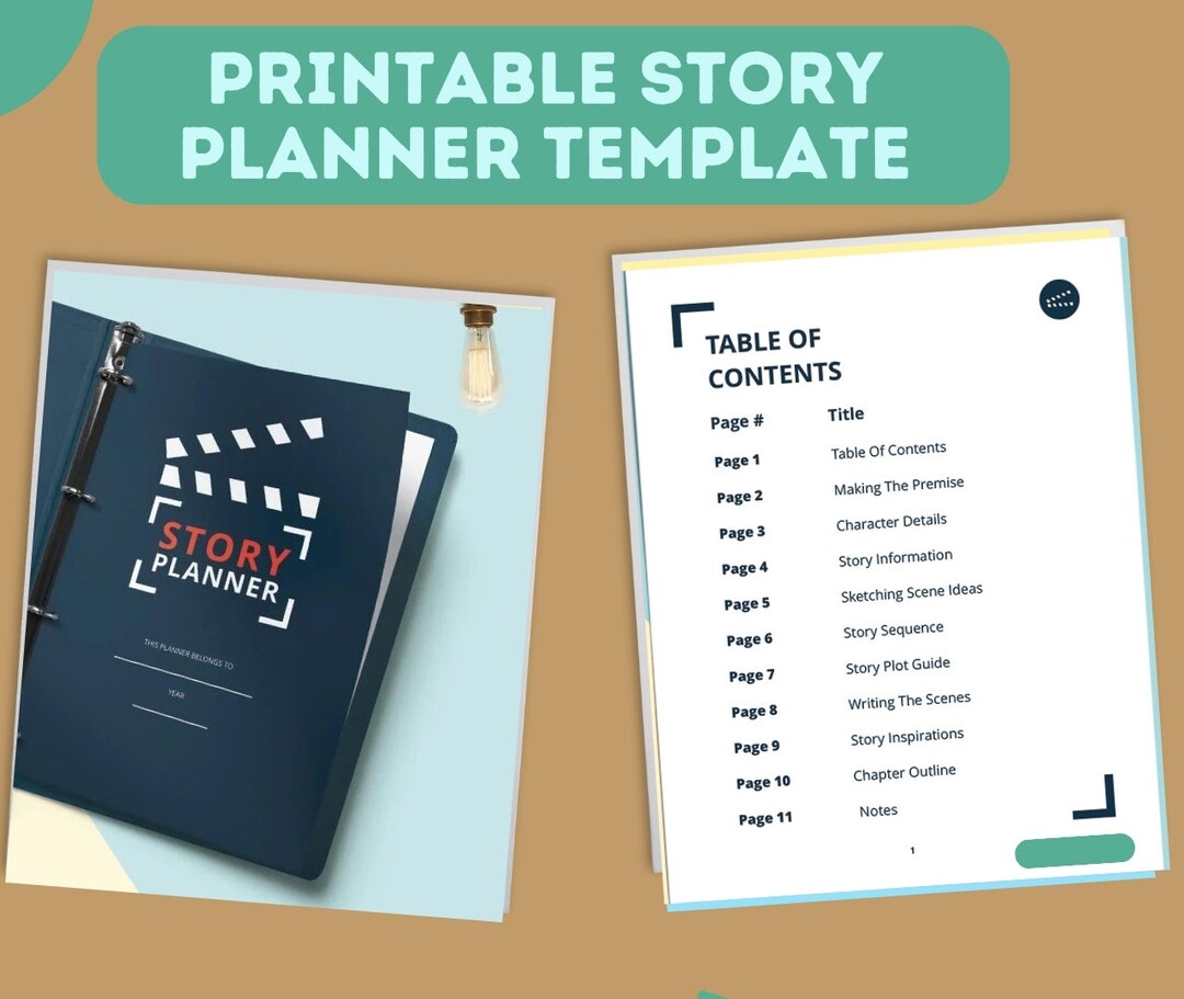 Printable Story Planner Template, Printable Template, Editable Template ...