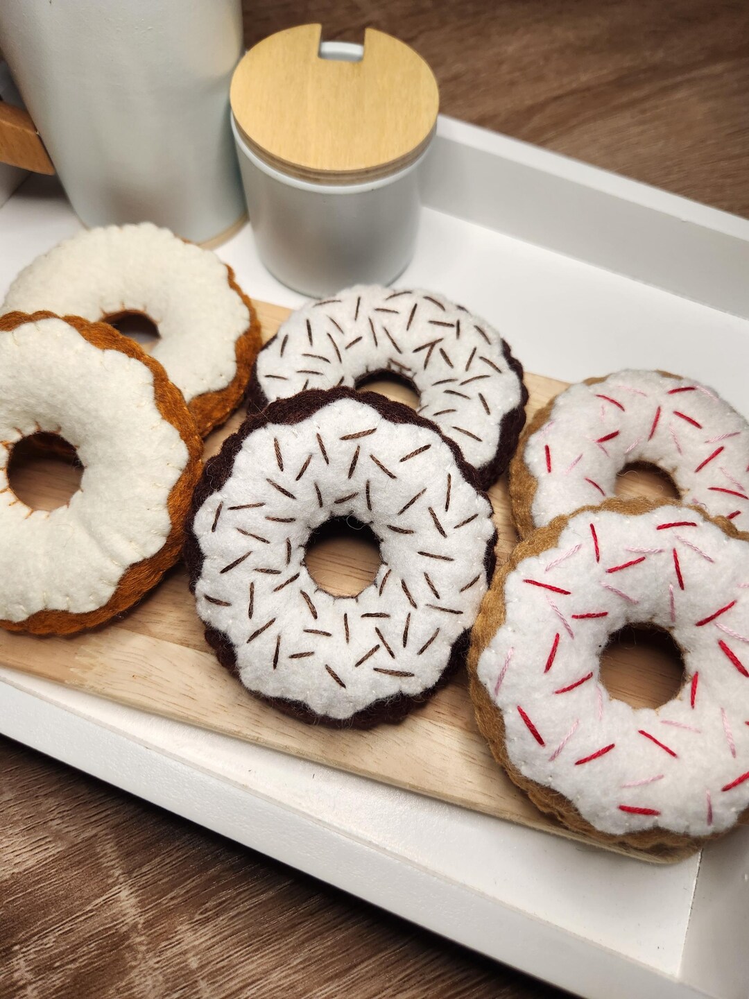 Felt Donut Doughnuts- Wool Blend Felt Play Kitchen Food Decor ...