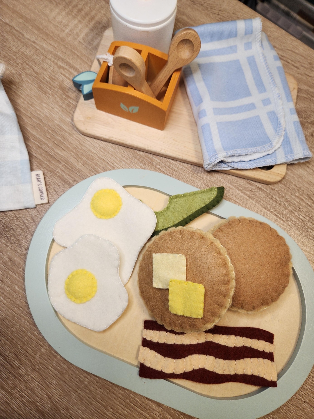 Felt BREAKFAST Wool Blend Felt Play Kitchen Food Decor Imaginative ...