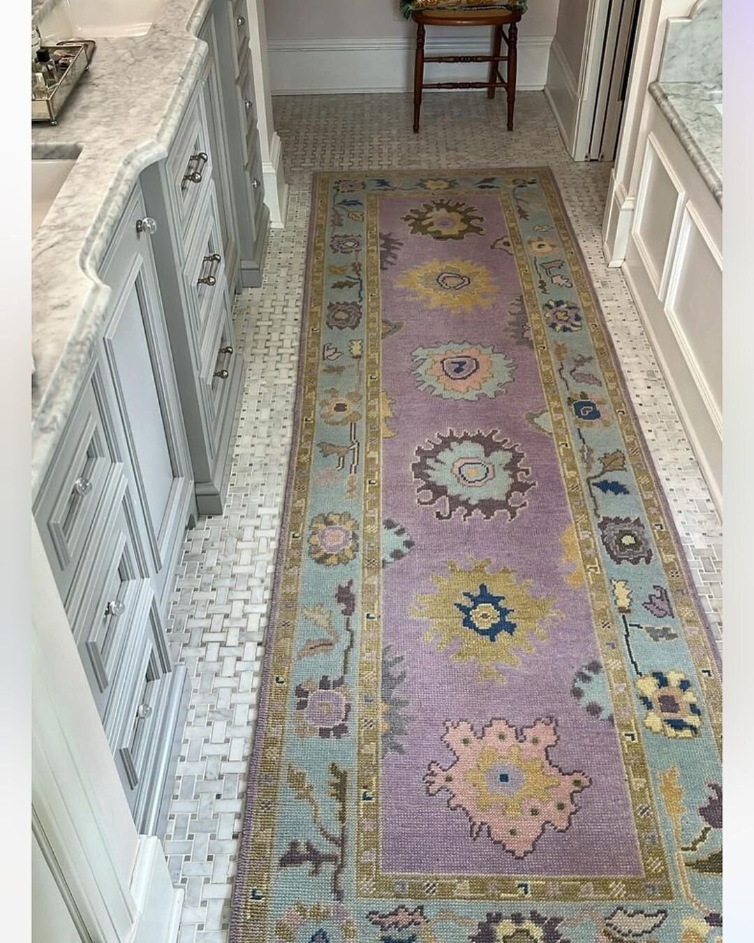 3x10 Vintage Oushak Runner Rug, Pastel Color Turkish Runner, 3x8 ...