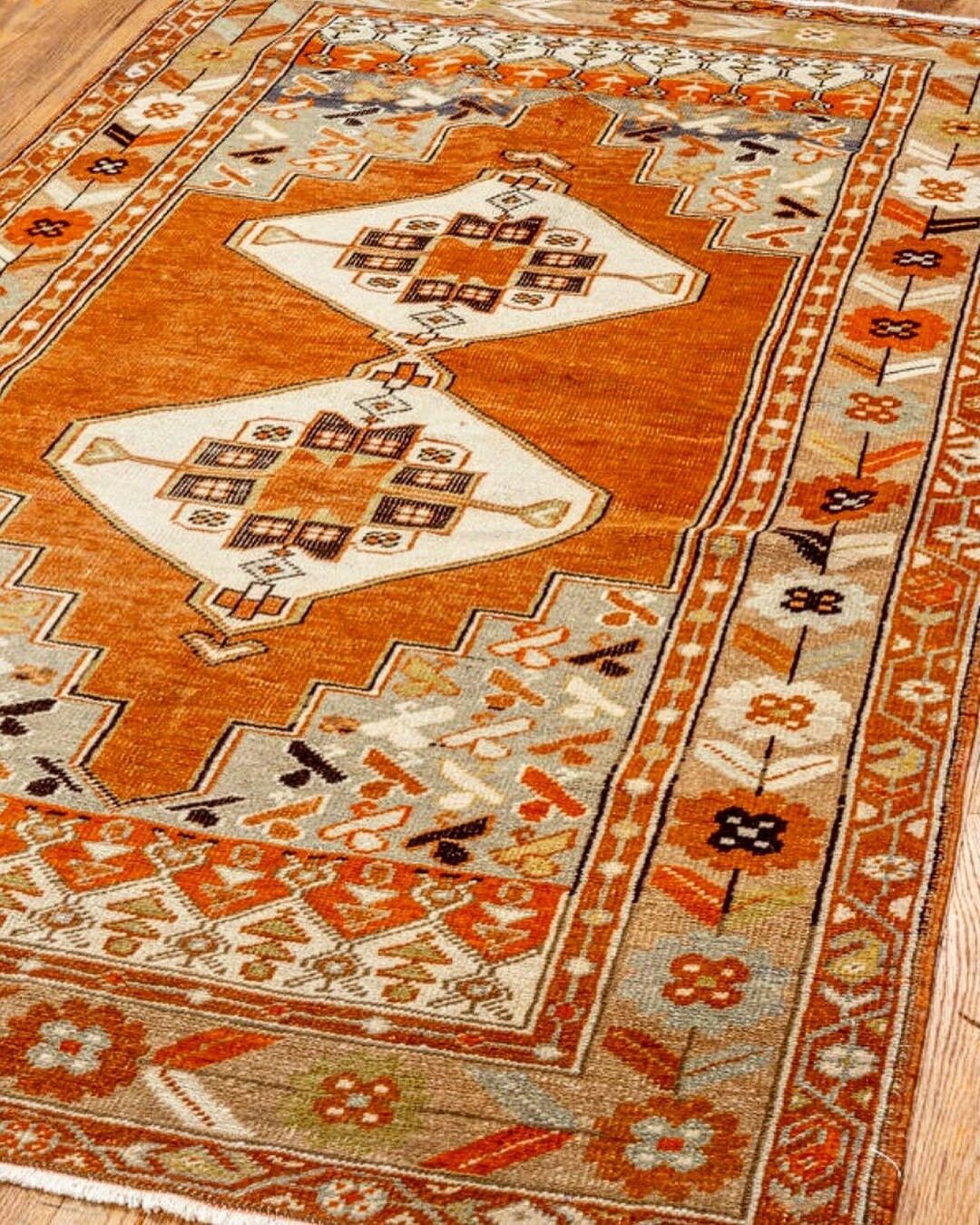 Antique Orange and Beige Oushak Rug, 5x8 8x10 9x12 Anatolia Area Rug ...