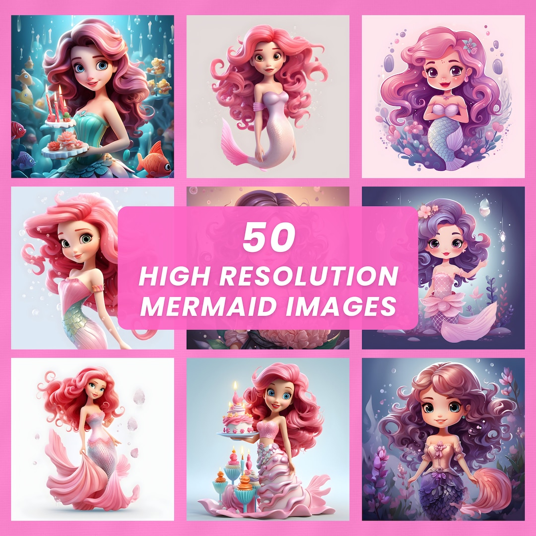 High Quality Printable Mermaid Images Mermaid Pictures - Etsy