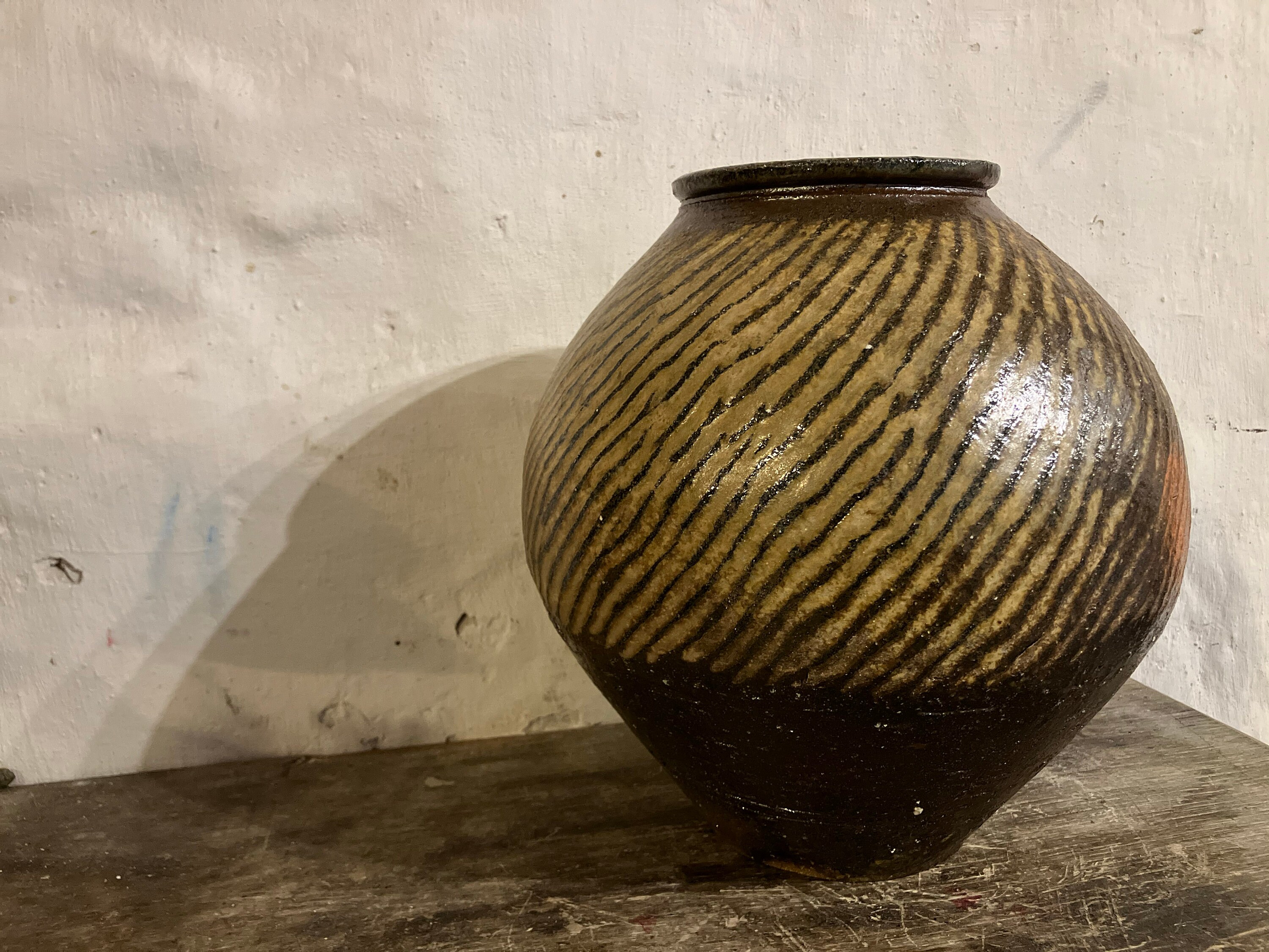 Wood Fired, Rope Inlayed mishima Vase - Etsy