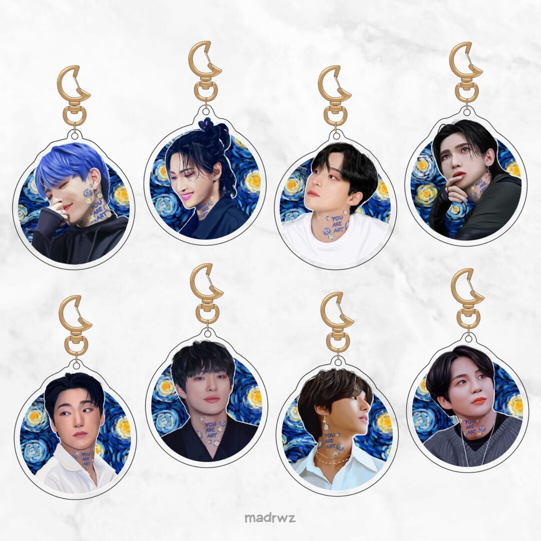 Ateez X Starry Night “you Are Art“ Keychains - Etsy