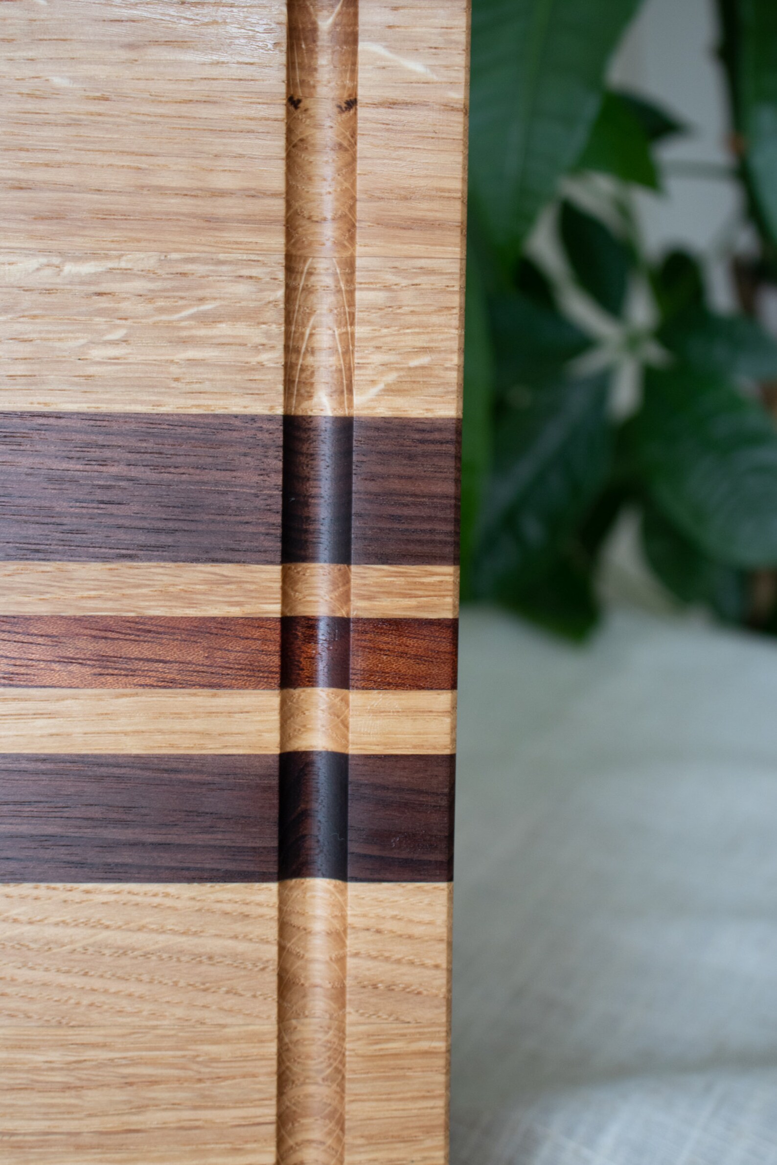 Edge Grain Cutting Board Made With Oak, Walnut and Sapele Chopping ...
