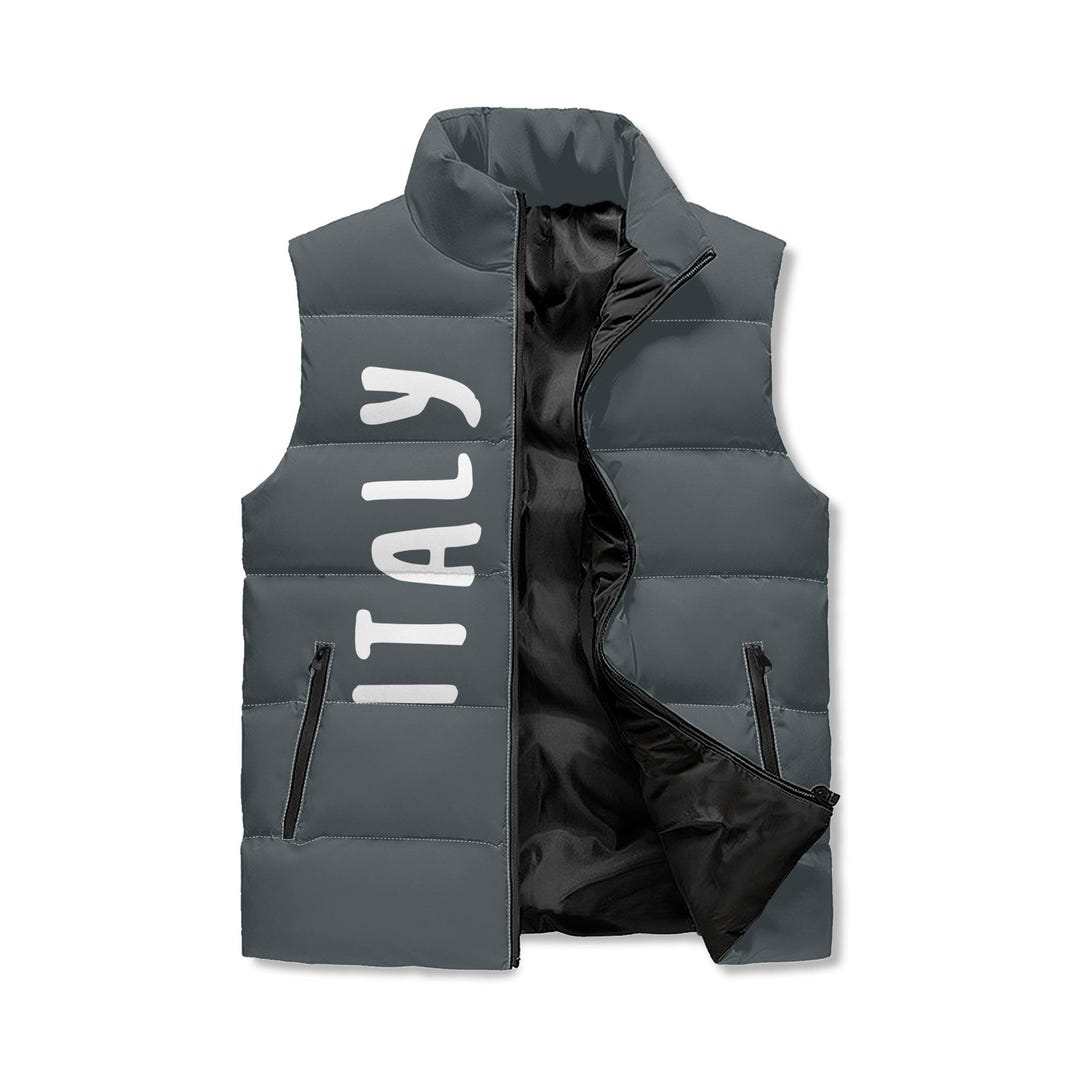 Italy Jacket Unisex Vest Italian Puffer Vest for Sports Activities or ...