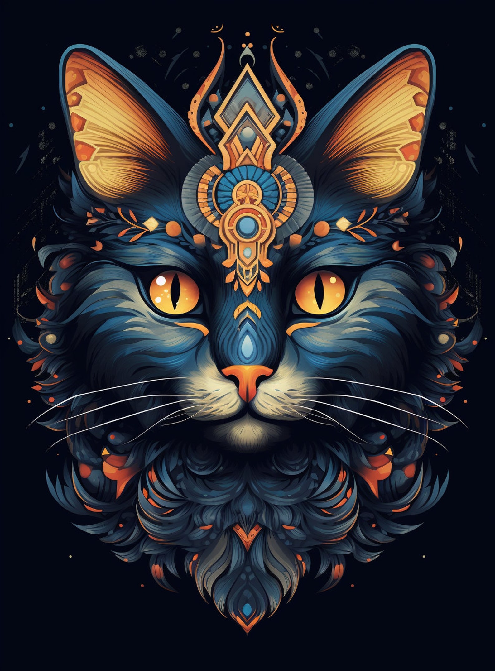 Cat Graphic Vector Artwork PNG Digital Download, Cat Vector Wall Art ...