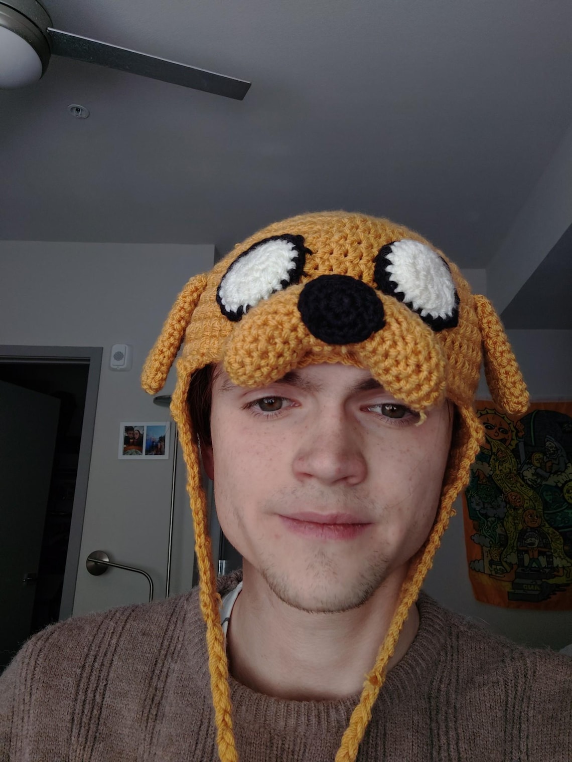 Crochet Jake the Dog Adventure Time Hat - Etsy