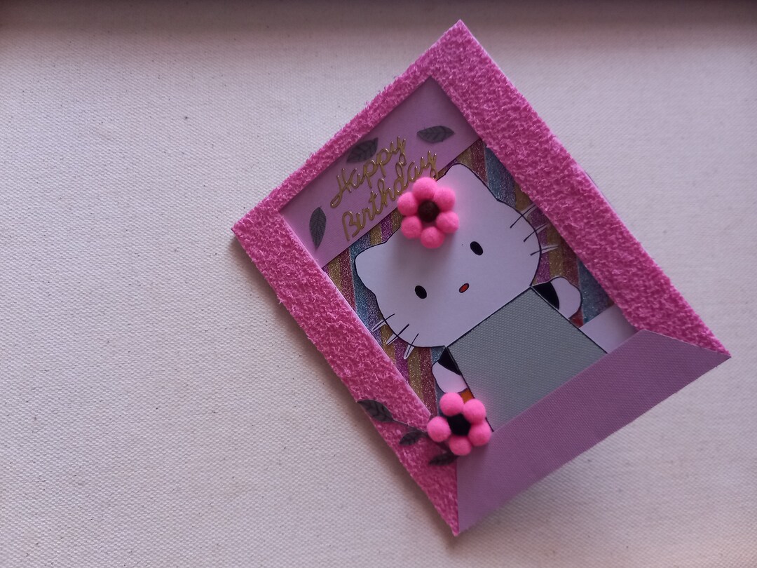 Hello Kitty Handcrafted/handmade Birthday Card - Etsy