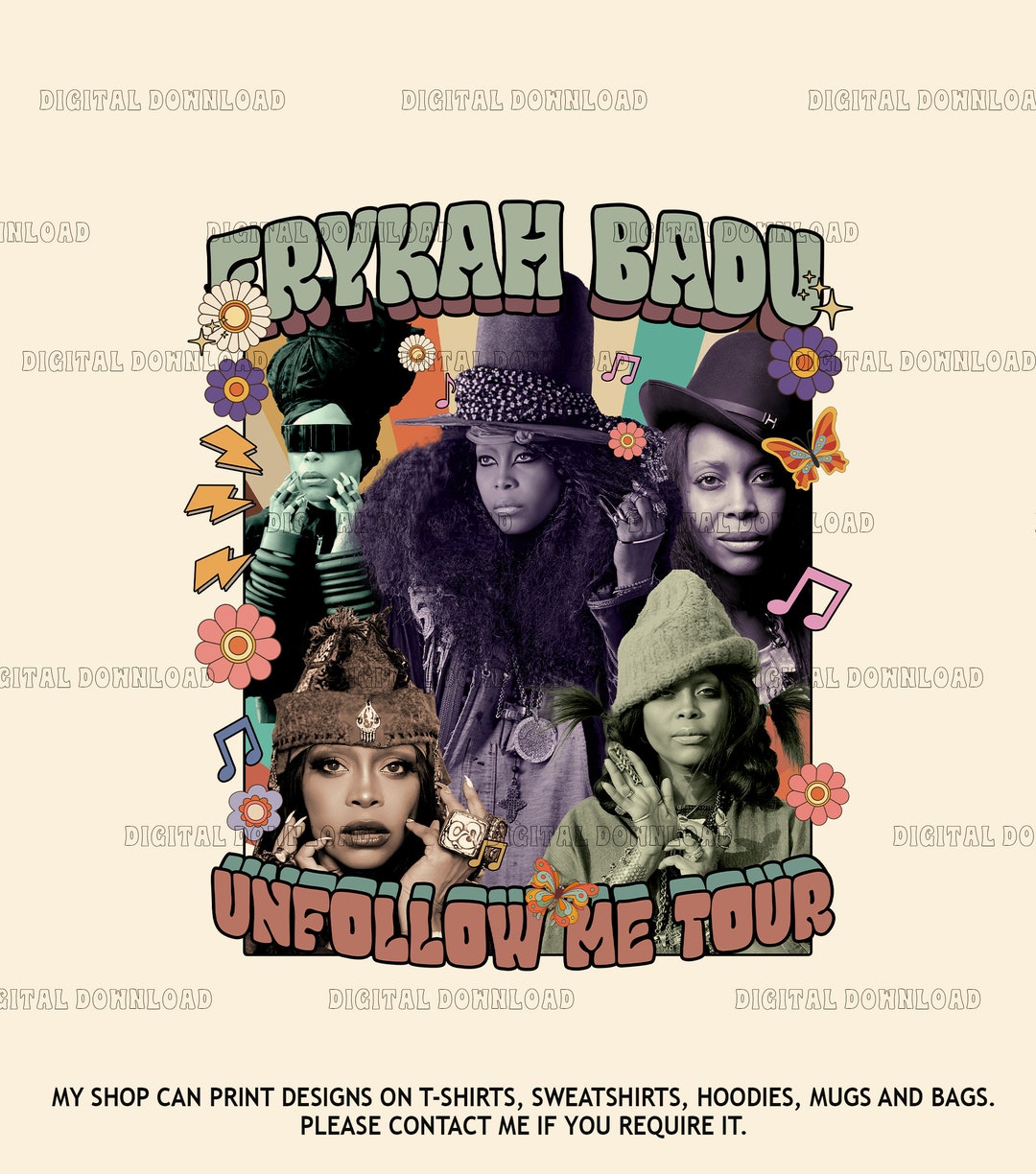 Erykah Badu Png, Erykah Badu Vintage Png, Erykah Badu T Shirt Design ...