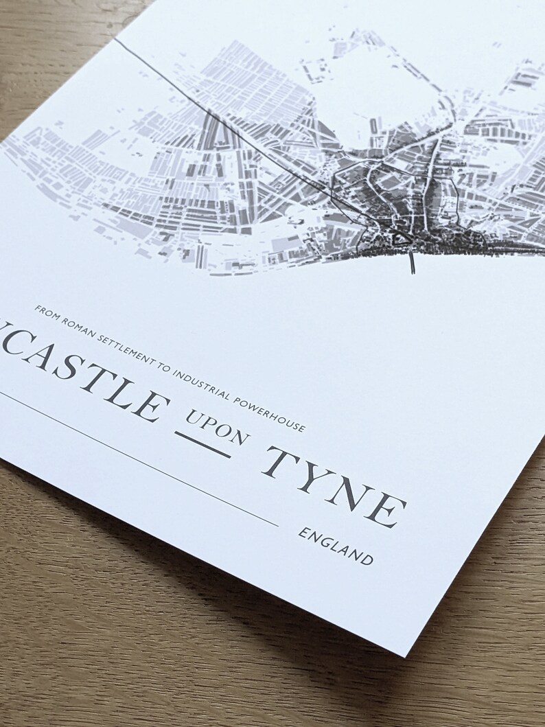 Newcastle-upon-tyne Map Poster | Original Paperart A4 Print | Unframed ...