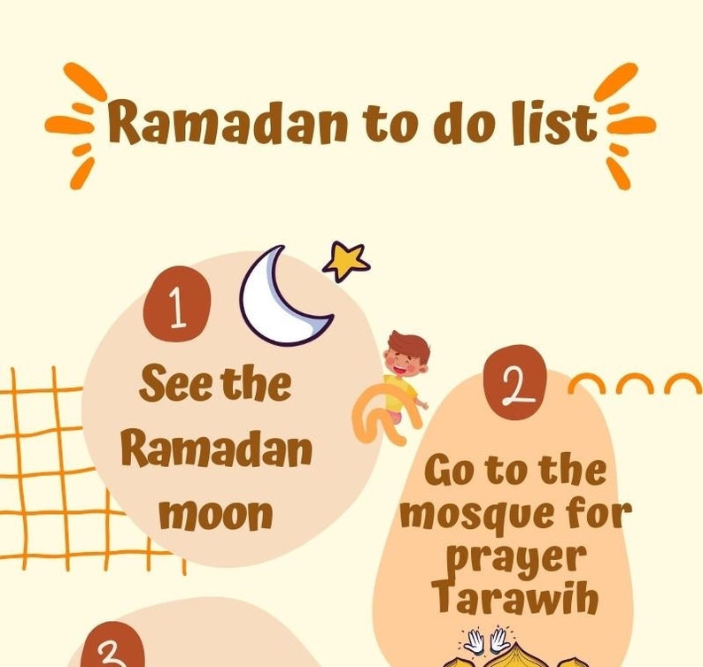 Ramadan to Do List for Kids, Poster, Banner, Islamic Education, Ramadan ...
