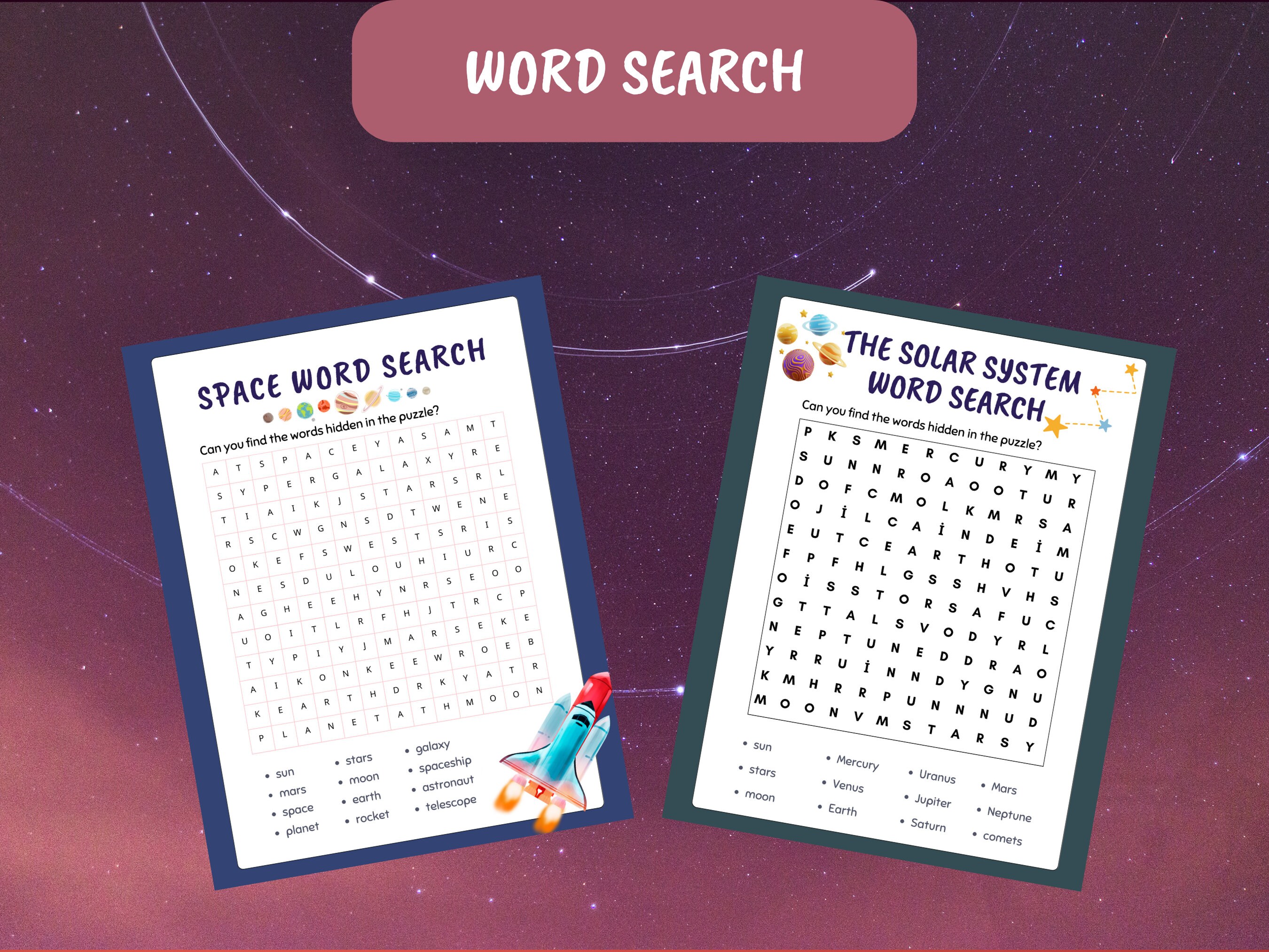 Space Activities Pack, 20 Printable Activities for Kids, Weekend ...