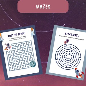 Space Activities Pack, 20 Printable Activities for Kids, Weekend ...