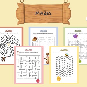 Animal Activities Pack, 20 Printable Activities for Kids, Weekend ...