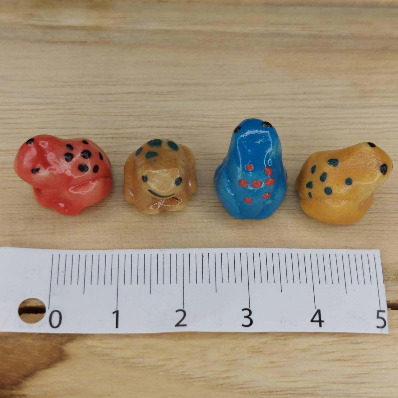 Hand-painted Miniature Ceramic Frog: Whimsical Home Decor - Etsy