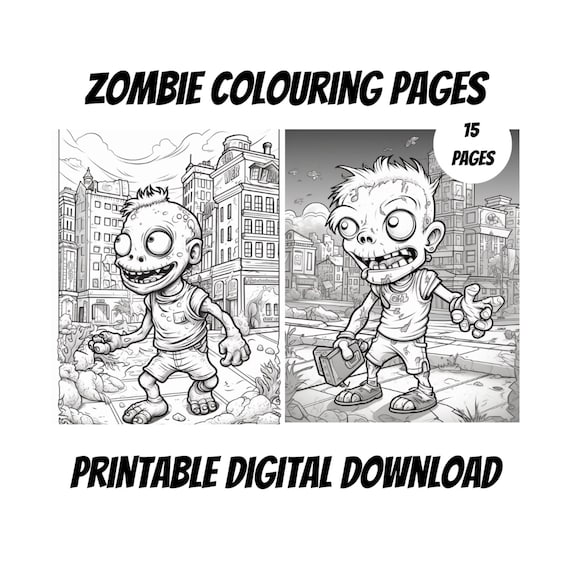 Zombie Coloring Pages For Kids