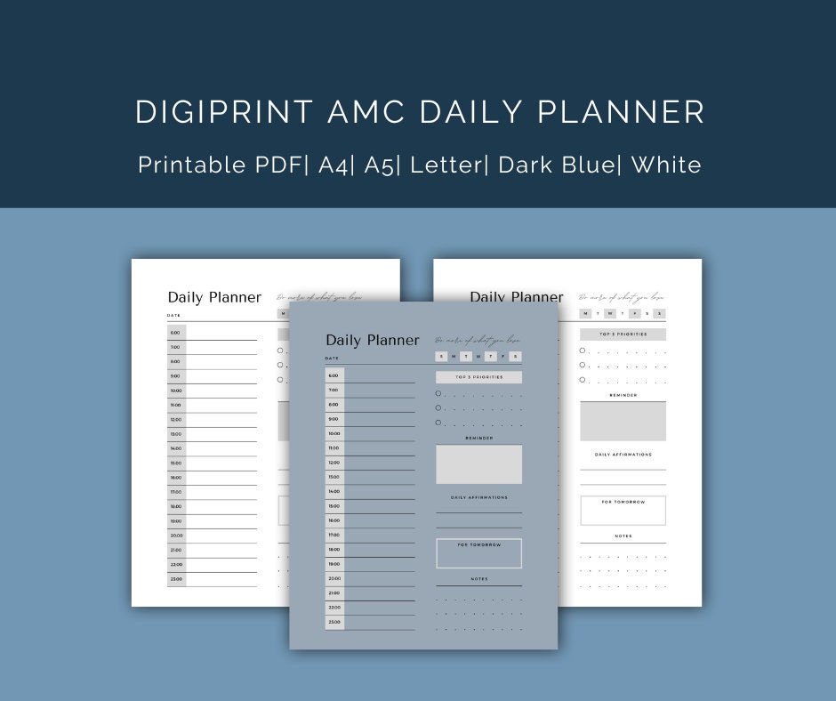 Printable Daily Planner Productivity Organizer and Daily - Etsy