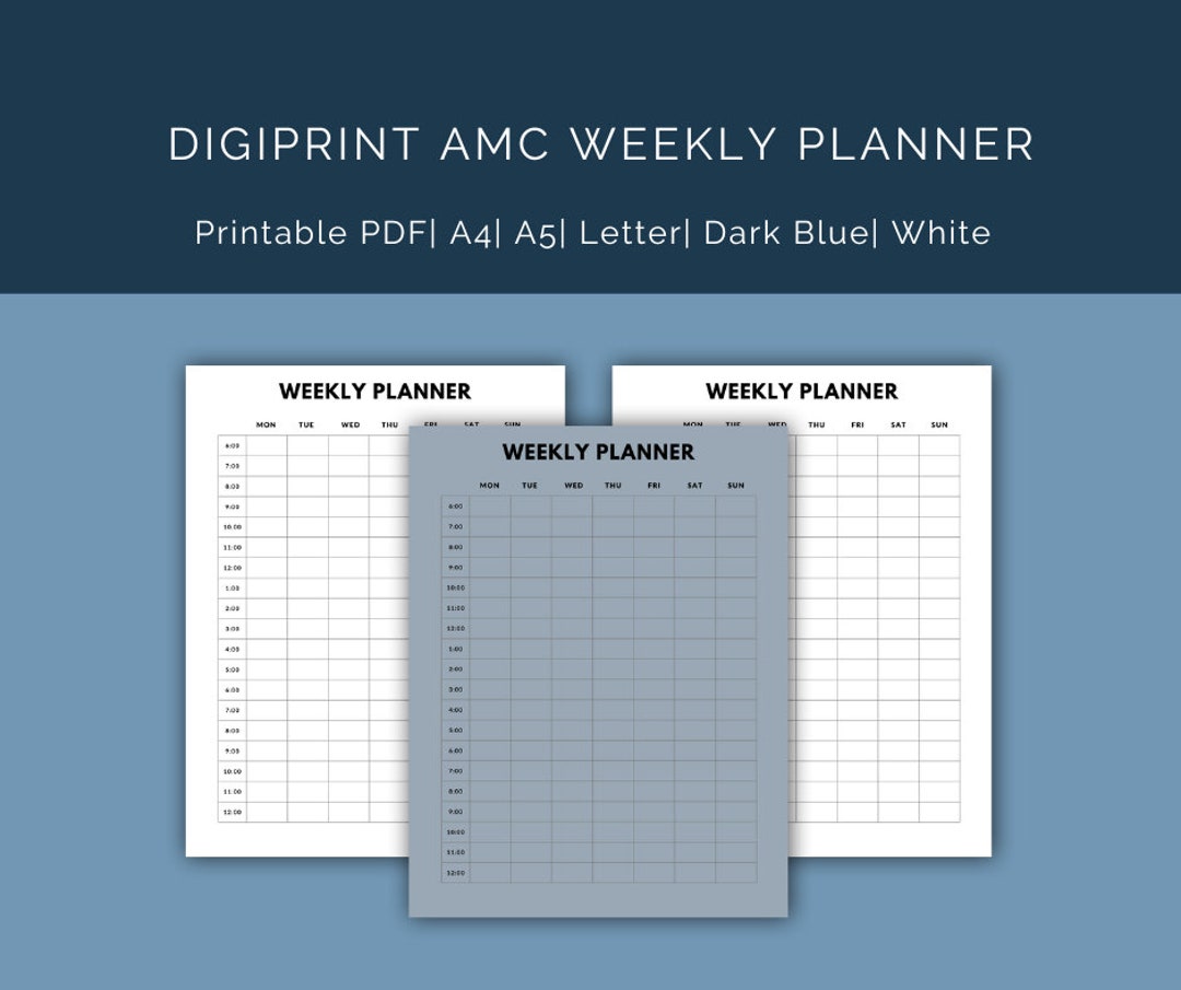 Printable Weekly Planner Weekly Planning Organizer Digital - Etsy