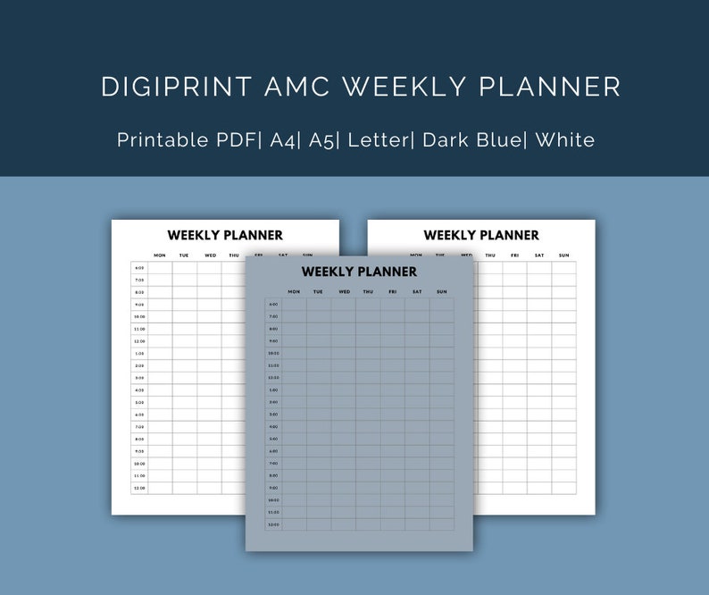Printable Weekly Planner Weekly Planning Organizer Digital Download PDF ...
