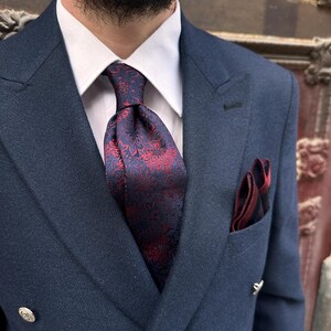Lotus Floral Silk Tie Set: Handmade Elegant Men's Wedding Accessory - Etsy