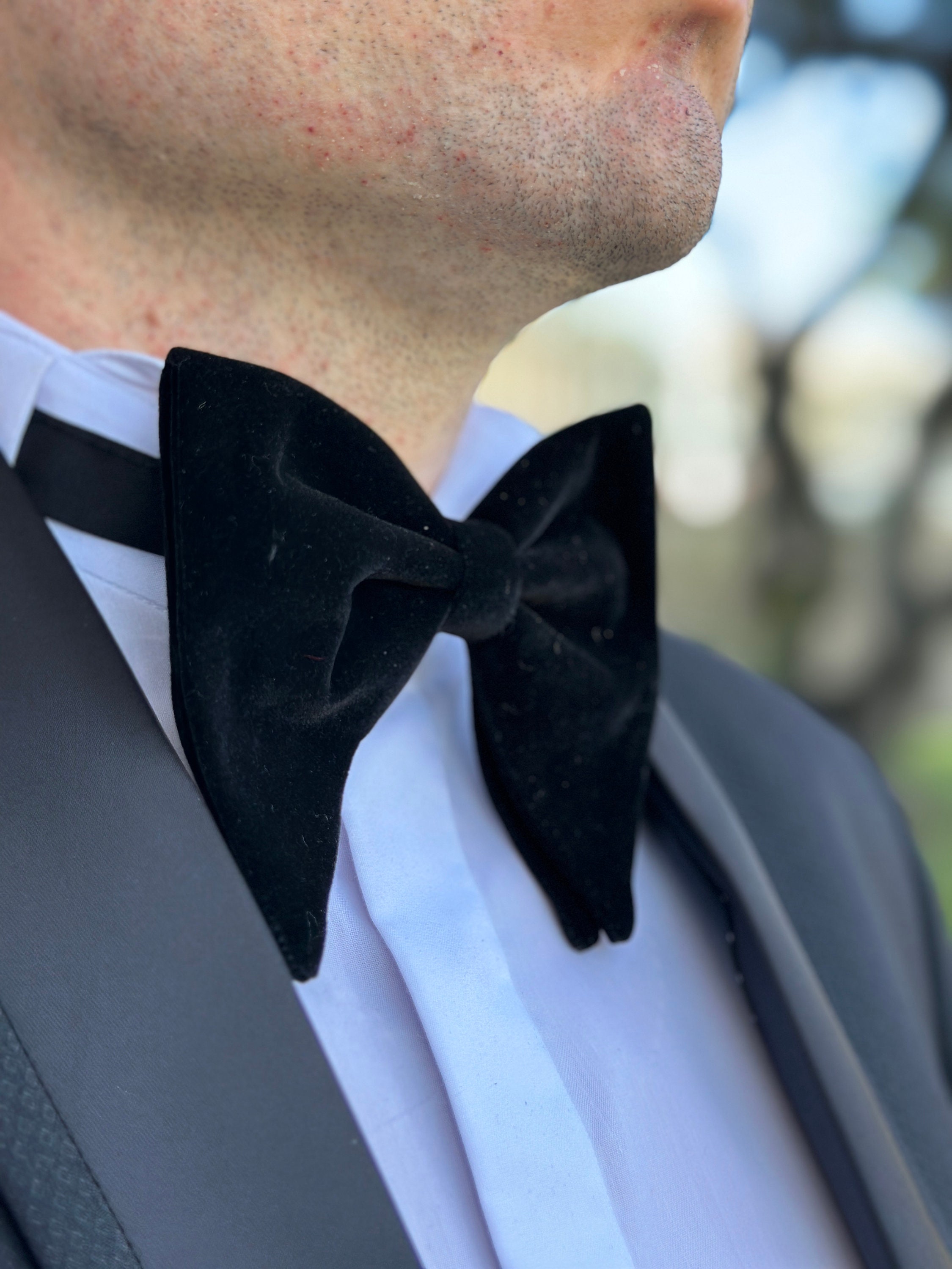 Handcrafted Velvet Butterfly Bowtie for Men Inspired by Icons ...