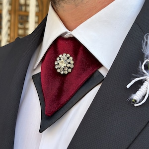 Diamond-cut Velvet Necktie. Luxury Handcrafted Black Necktie for Men ...