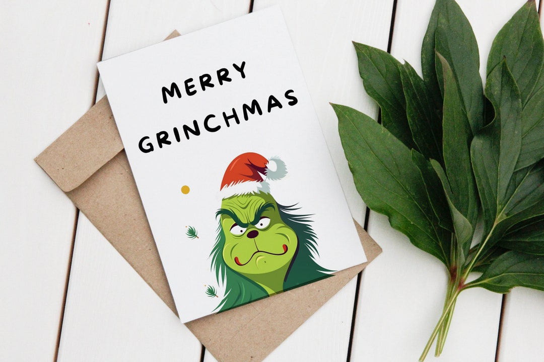 Merry Grinchmas Fun Christmas Card - Etsy