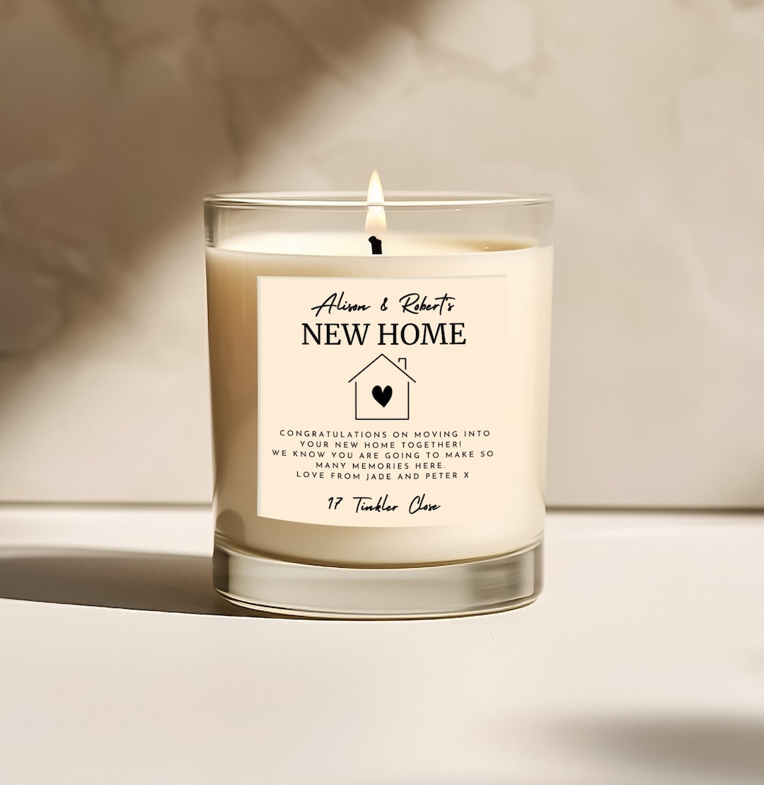 Personalised New Home Candle Gift for New Home Owners Moving - Etsy