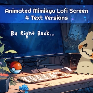 Mimikyu Animated Lofi Stream Scene: Gaming Desk Twitch Screen (digital ...