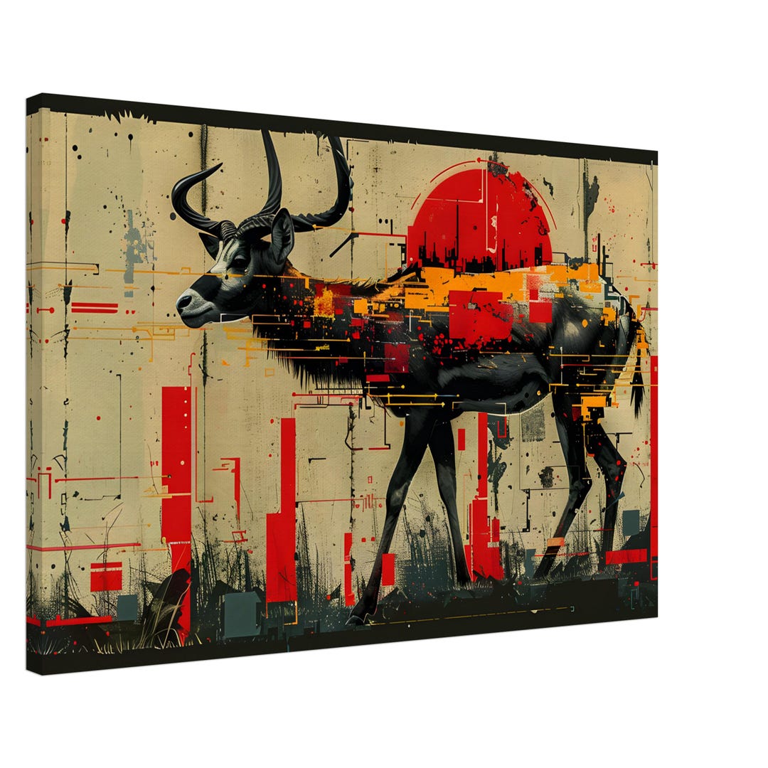 Nippon Antelope Wall Art, Asian Fantasy Interior Design, Futuristic ...