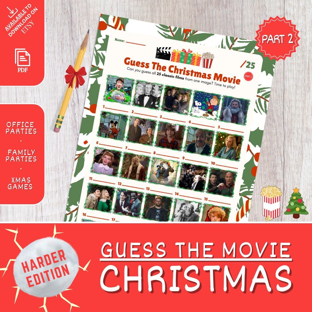 Guess the Movie | Christmas Movie Picture Quiz Game | Harder Edition ...
