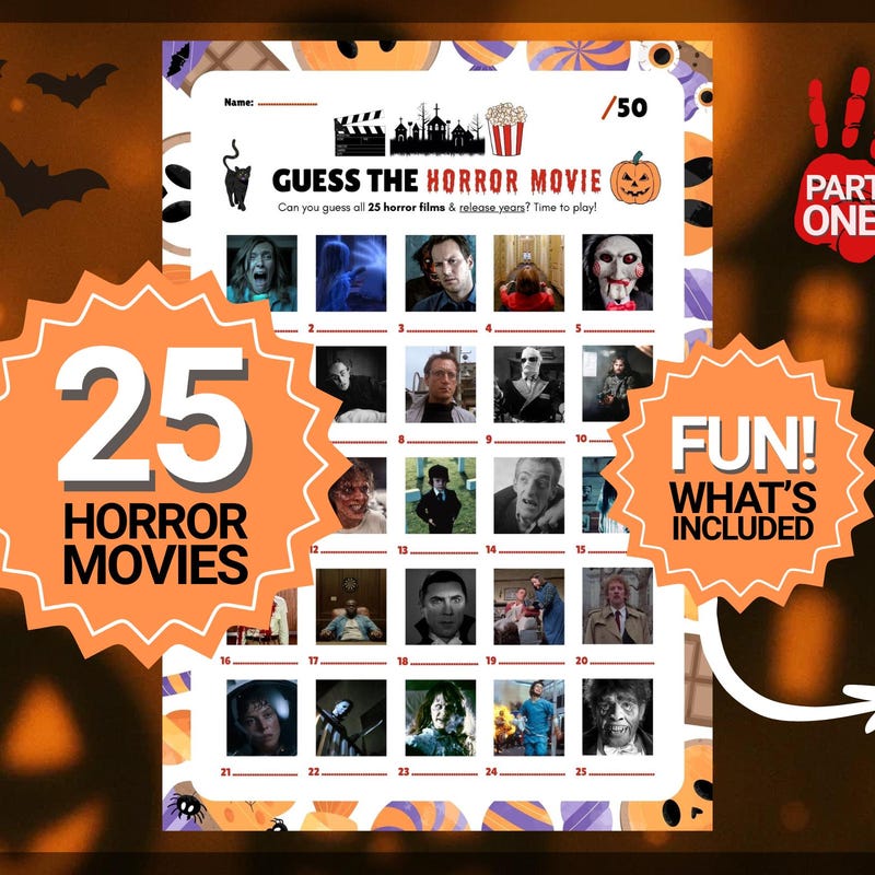 Halloween Movie Guess - Etsy