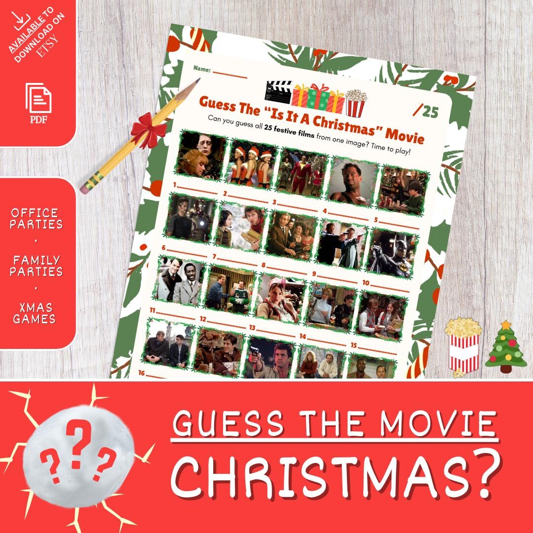 Guess the Movie | is It A Christmas Movie? | Picture Quiz Game (PDF ...