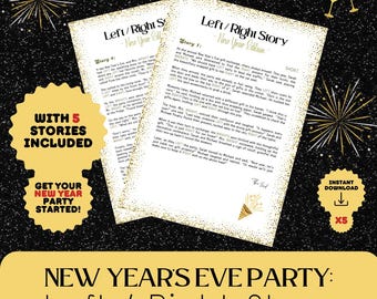 New Year's Left Right Game | Printable New Year's Race Left Right Story ...